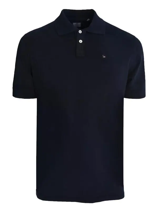 LUIGI BORRELLI Piquet-cotton Polo Shirt - Blue