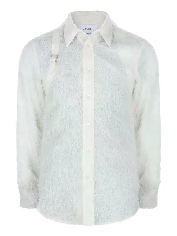 Alexander McQueen Harness Textured Shirt - White