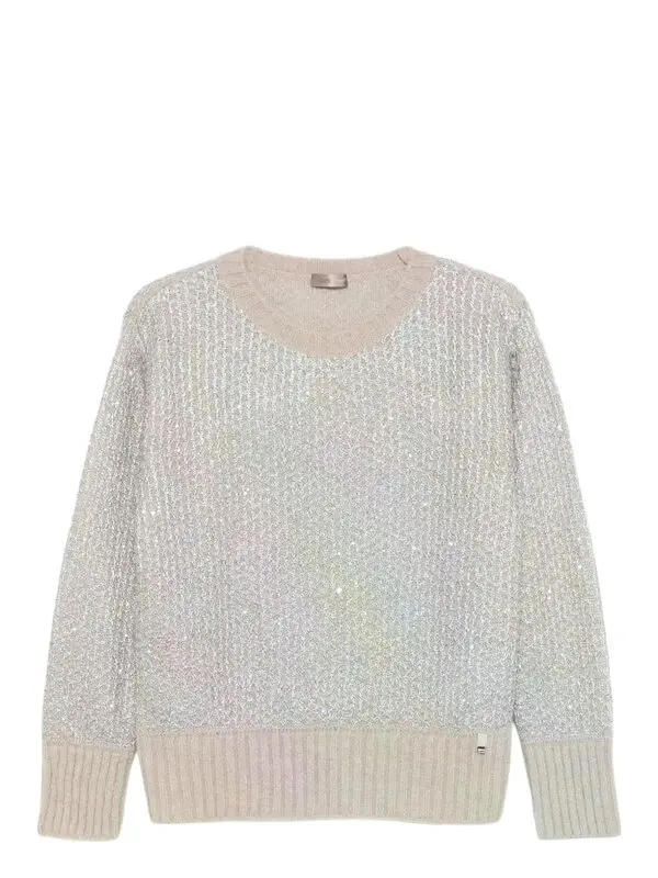 Herno Metallic-knit Sweater - Neutrals