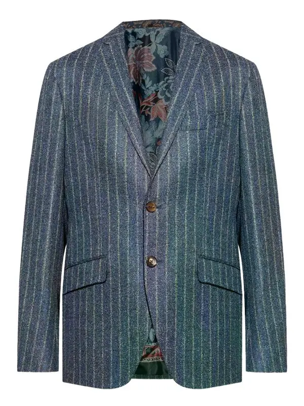 Etro Pinstripe Blazer - Blue