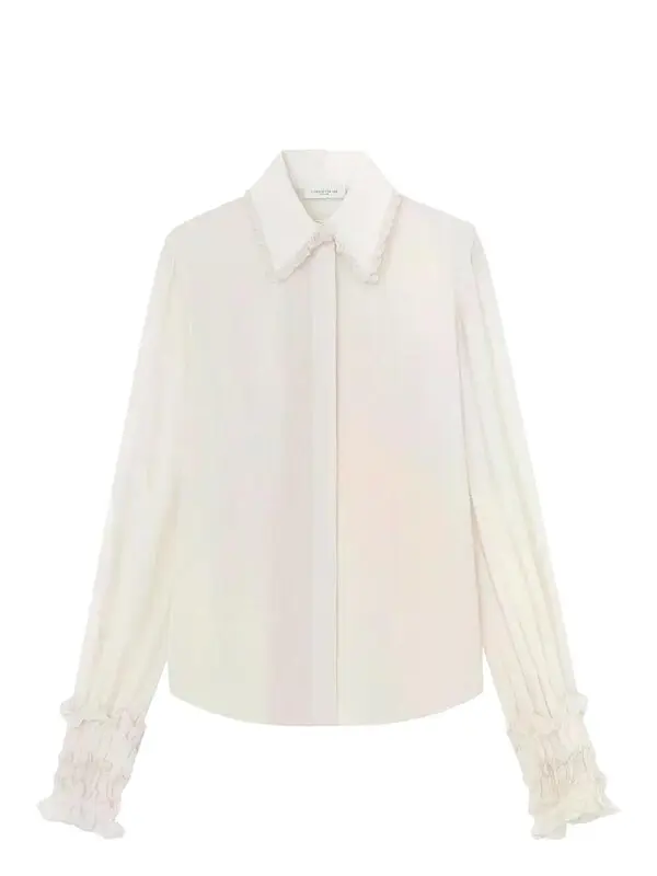 Lafayette 148 New York Silk Shirt - Neutrals