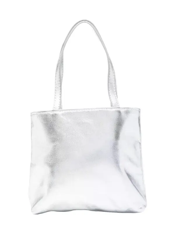 HAI Leather Tote Bag - Silver