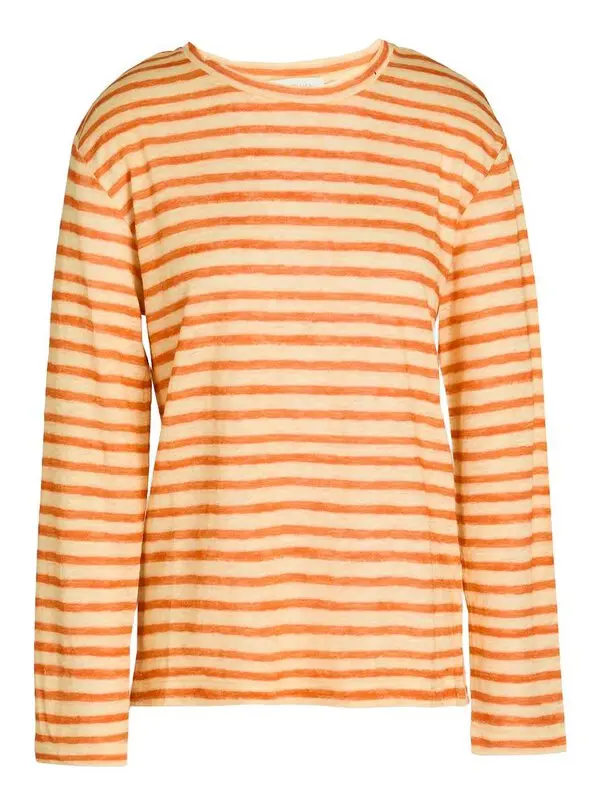 Zimmermann Striped Linen-jersey Top - Orange