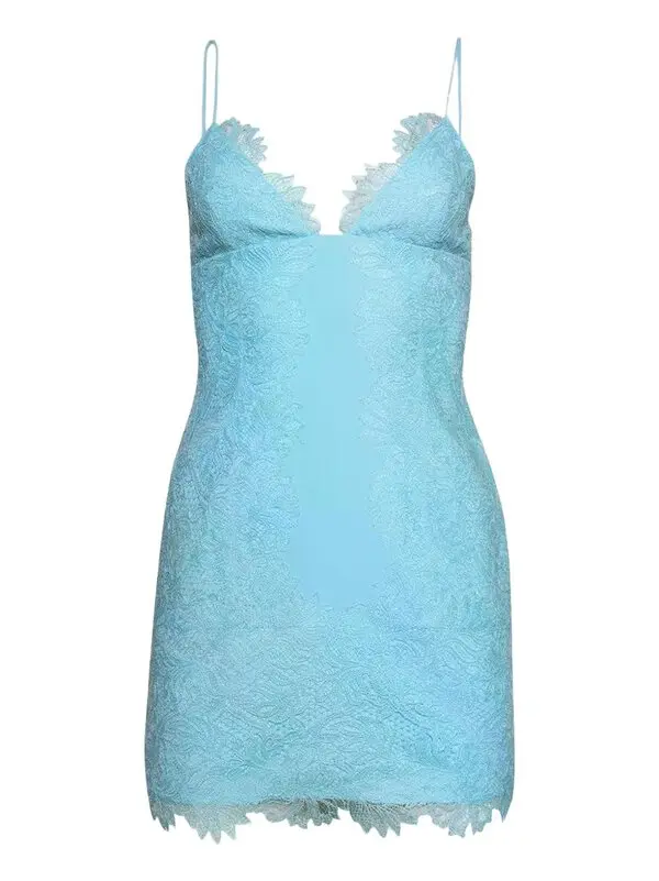 David Koma Lace Minidress - Blue