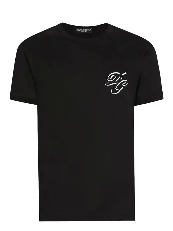 Dolce & Gabbana Logo-appliqué T-shirt - Black