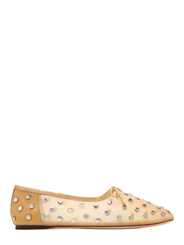 LOEFFLER RANDALL Landon Studded Ballerina Flats - Neutrals