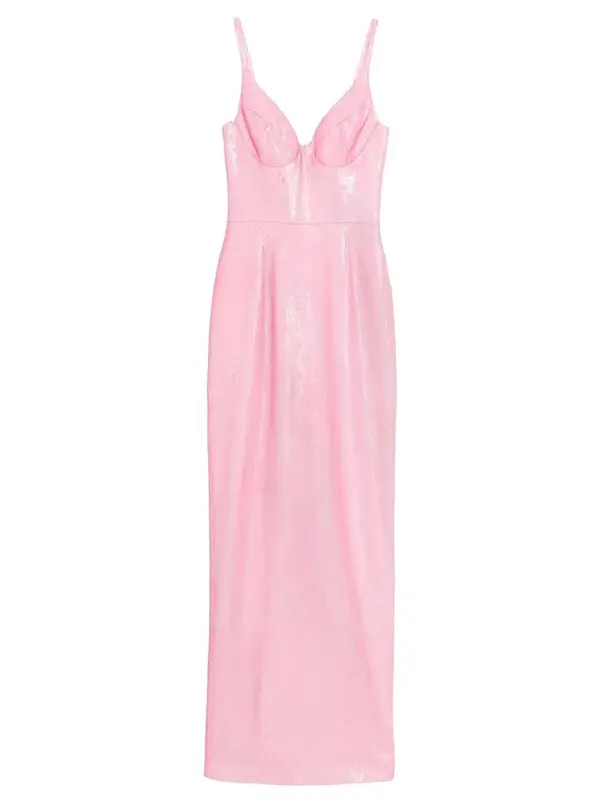 SILK LOVE & LACE Sequin-embellished Maxi Dress - Pink