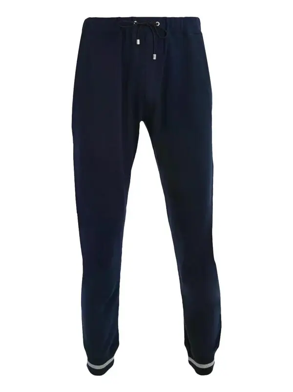 LUIGI BORRELLI Drawstring-cuff Track Pants - Blue