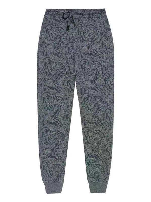 Etro Paisley-print Drawstring Track Pants - Blue