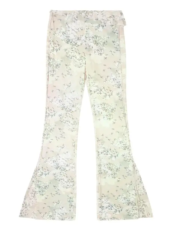 DIESEL Floral-print Trousers - Neutrals