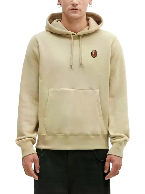 A BATHING APE Logo-patch Hoodie - Neutrals