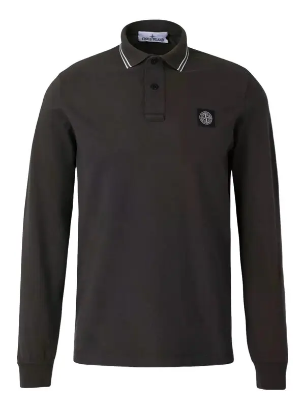 Stone Island Logo-patch Polo Shirt - Grey