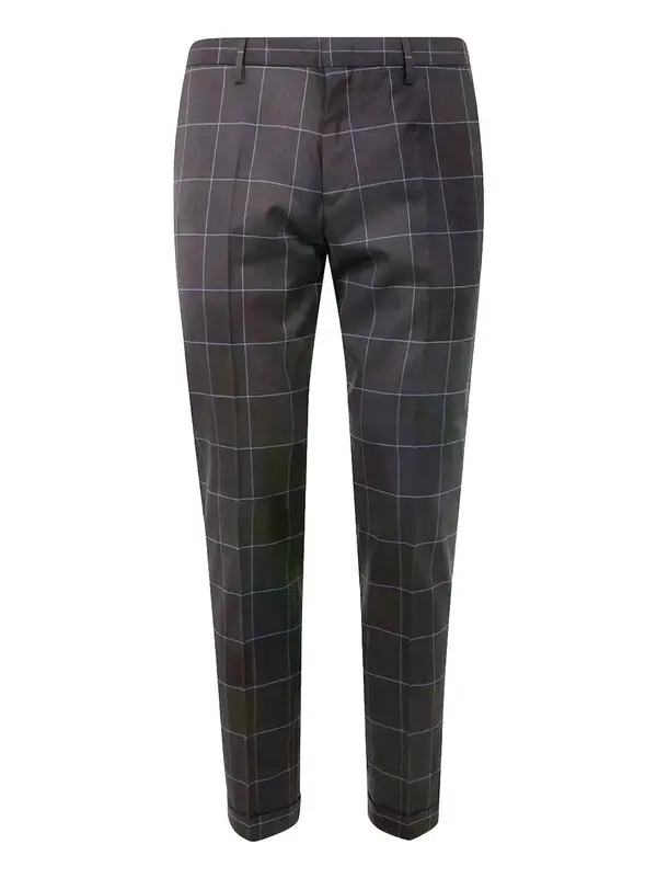 Paul Smith Checked-pattern Tailored Trousers - Brown