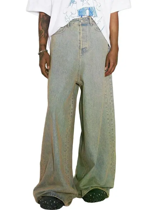 Vetements Faded Wide-leg Jeans - Blue