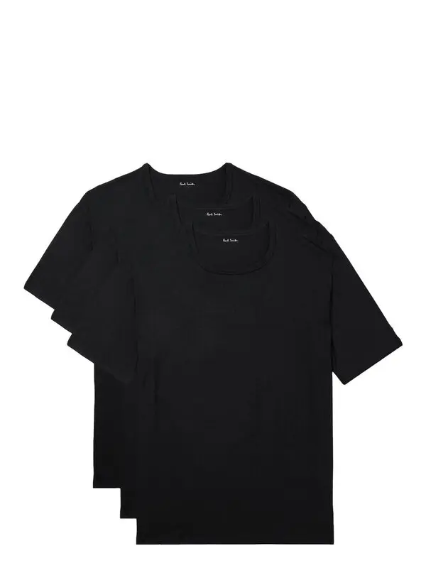 Paul Smith Three-pack Stretch Modal-jersey T-shirt - Black