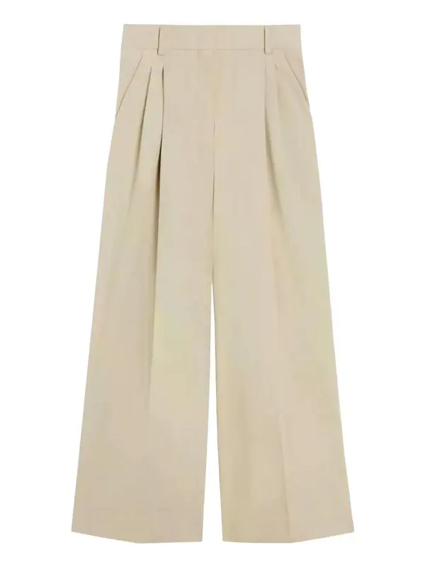 Max Mara Pleated Wide-leg Trousers - Neutrals