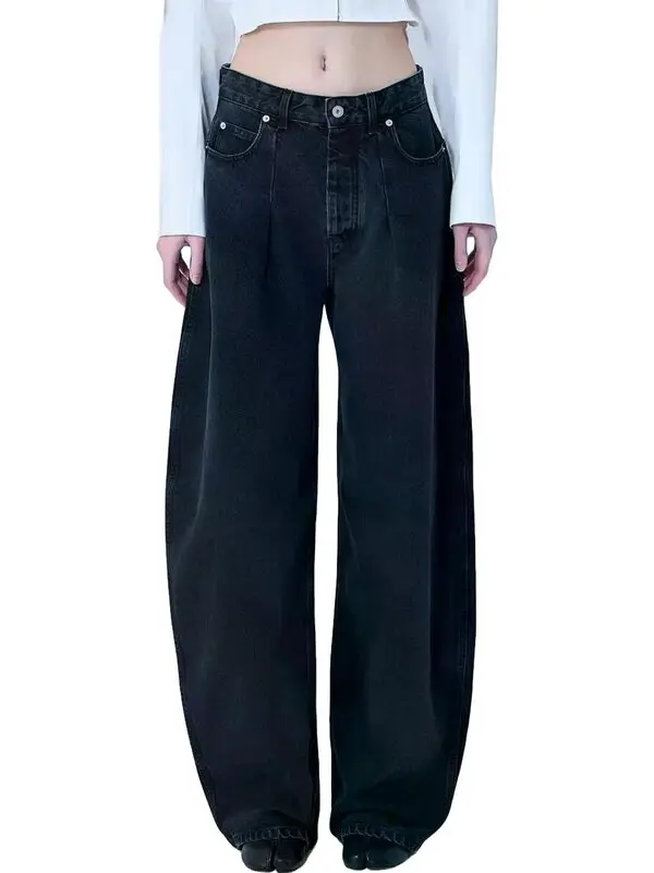 Jacquemus The Ovalo De-nîmes Jeans - Black