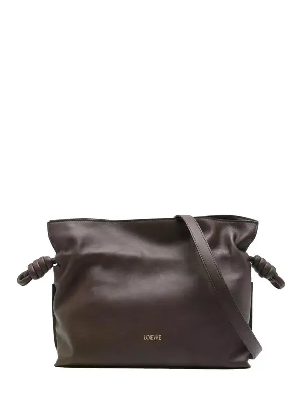 Loewe Flamenco Leather Clutch Bag - Brown