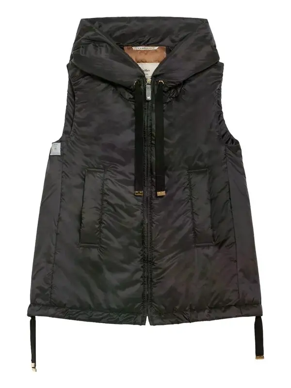 Max Mara Hooded Quilted Gilet - Black