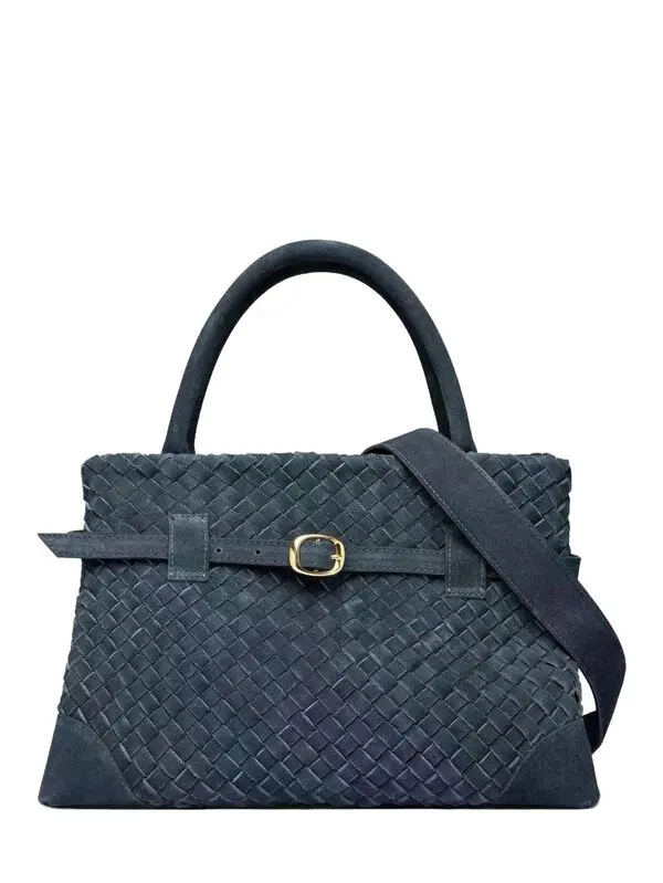 STUDIO CHOFAKIAN Woven Leather Tote Bag - Blue