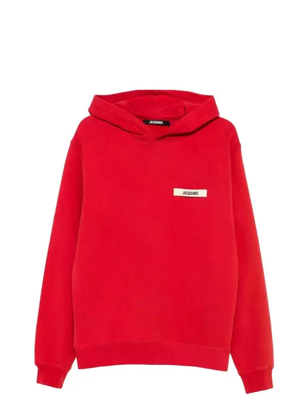 Jacquemus Gros Grain Hooded Sweatshirt - Red