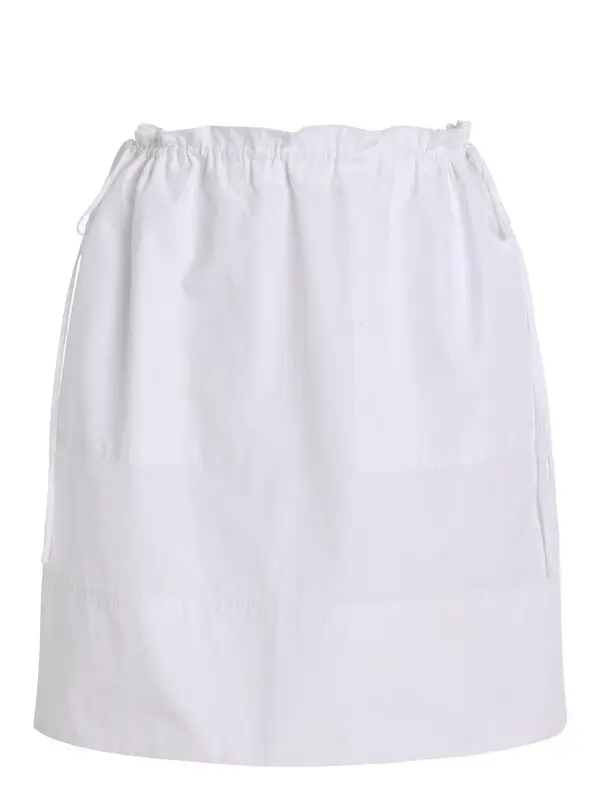 TOTEME Drawstring Mini Skirt - White