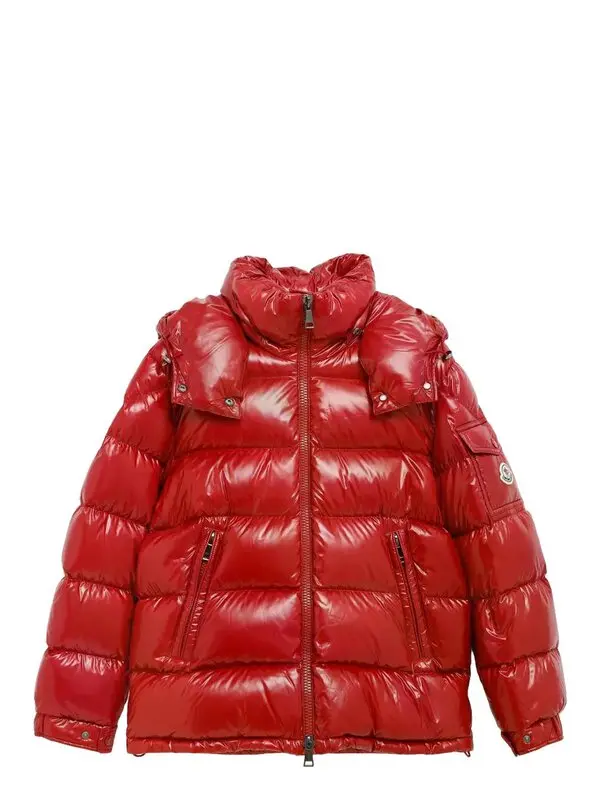 Moncler Maire Hooded Puffer Jacket - Red