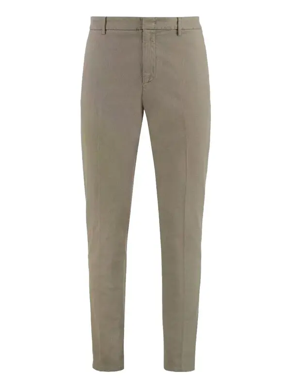 DONDUP Stretch-cotton Straight-leg Pants - Neutrals