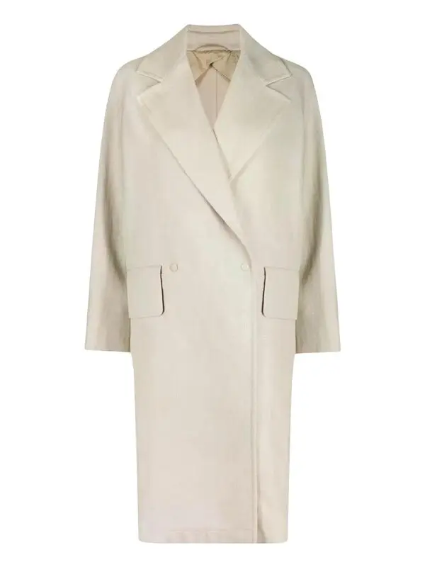 Max Mara Double-breasted Duster Coat - Neutrals