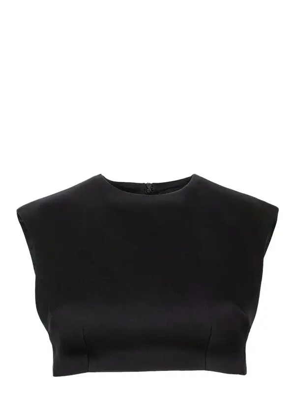 David Koma Sleeveless Crop Top - Black