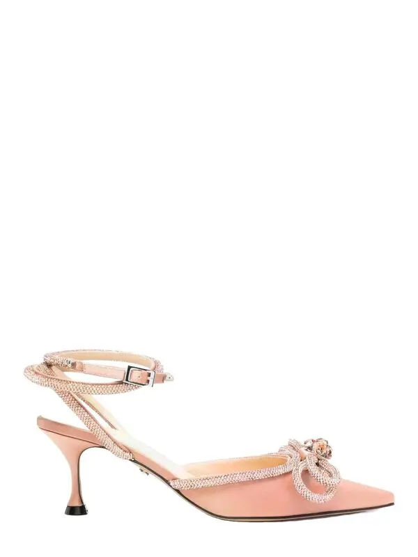 Mach & Mach Jewel-embellished Bow Pumps - Pink