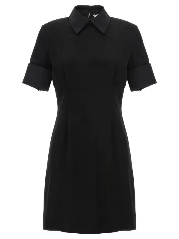 Sportmax Collar Zip-up Dress - Black