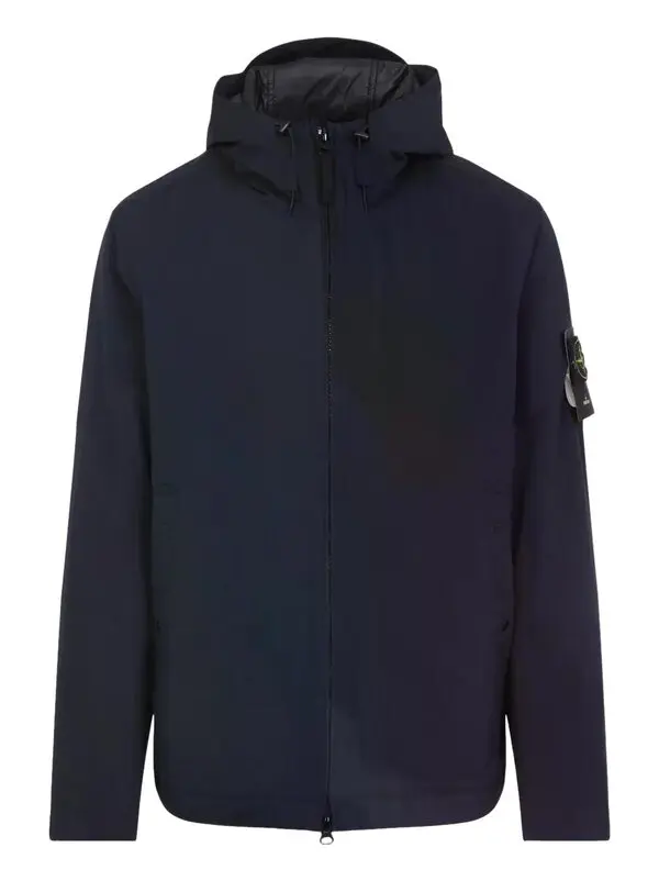 Stone Island Hooded Zip-front Jacket - Blue