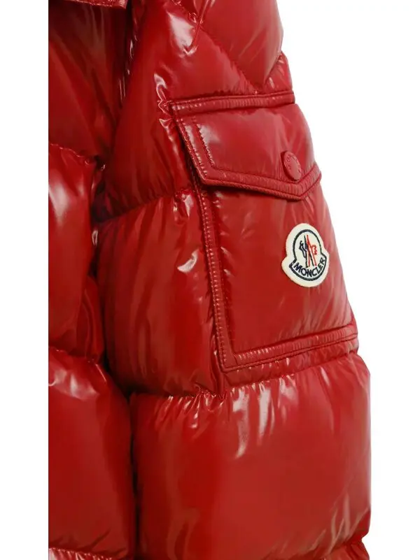 Moncler Maire Hooded Puffer Jacket - Red