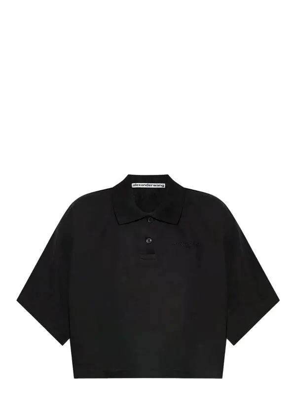 Alexander Wang Short-sleeve Polo Shirt - Black