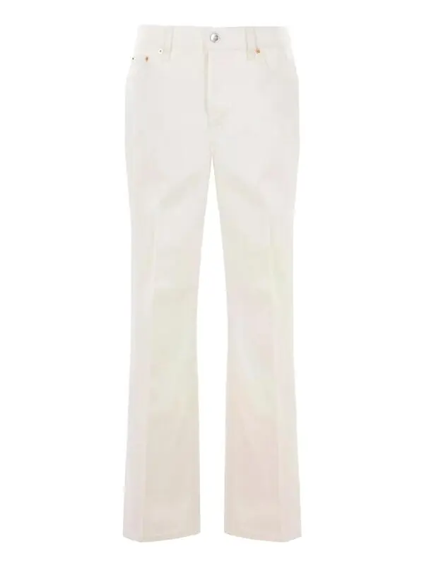 Gucci Logo-patch Flared Jeans - White
