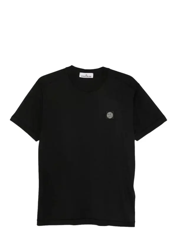 Stone Island Logo-patch Short-sleeved T-shirt - Black