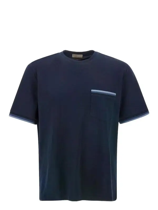 Herno Pocket Ribbed-trim T-shirt - Blue