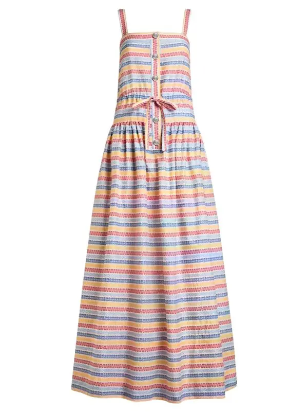 Etro Striped Maxi Dress - Blue
