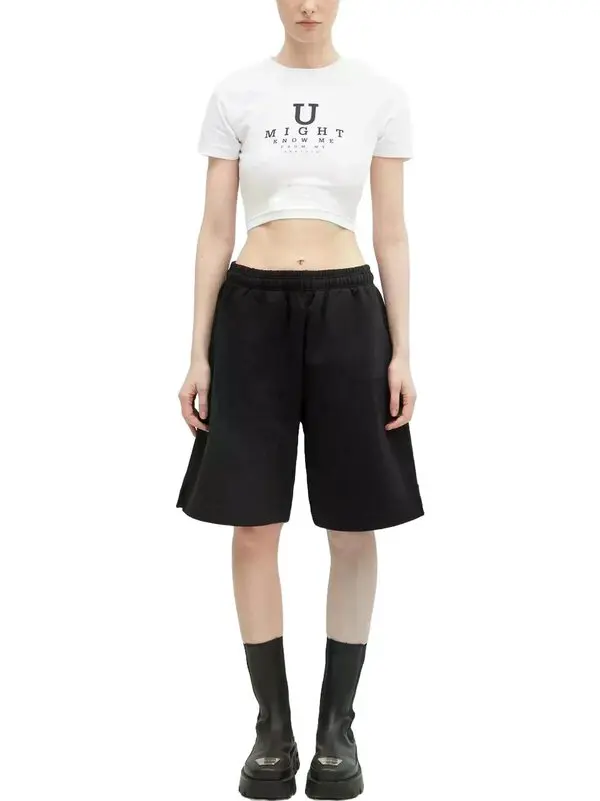 Vetements Eye-chart Cropped Top - White