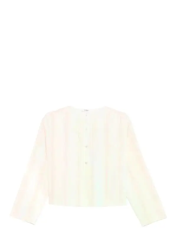 Chloé Long-sleeve Crop Top - Pink