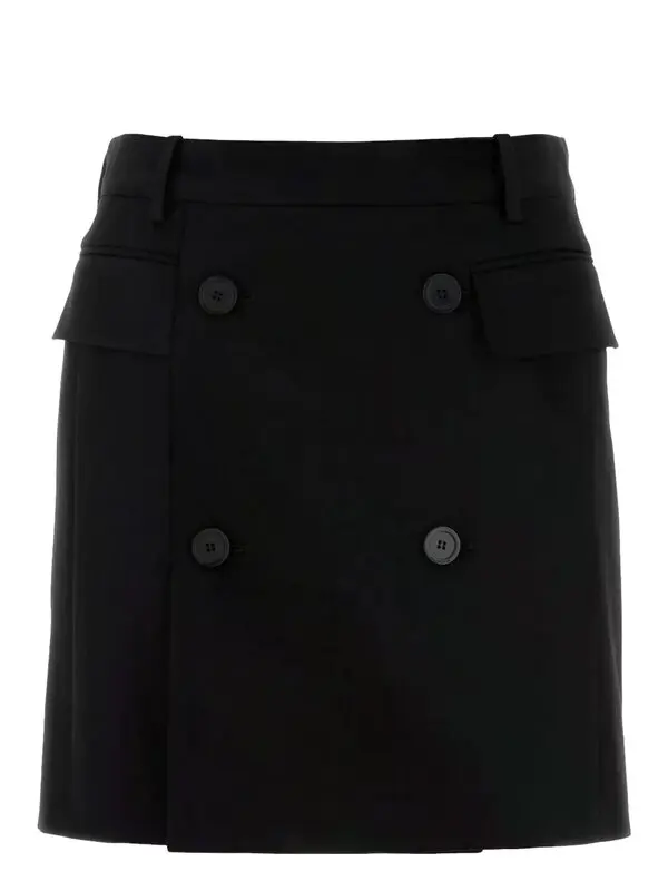 Balenciaga Decorative-buttons Mini Skirt - Black