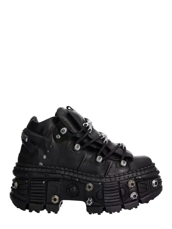 NEW ROCK Studded Platform Sneakers - Black