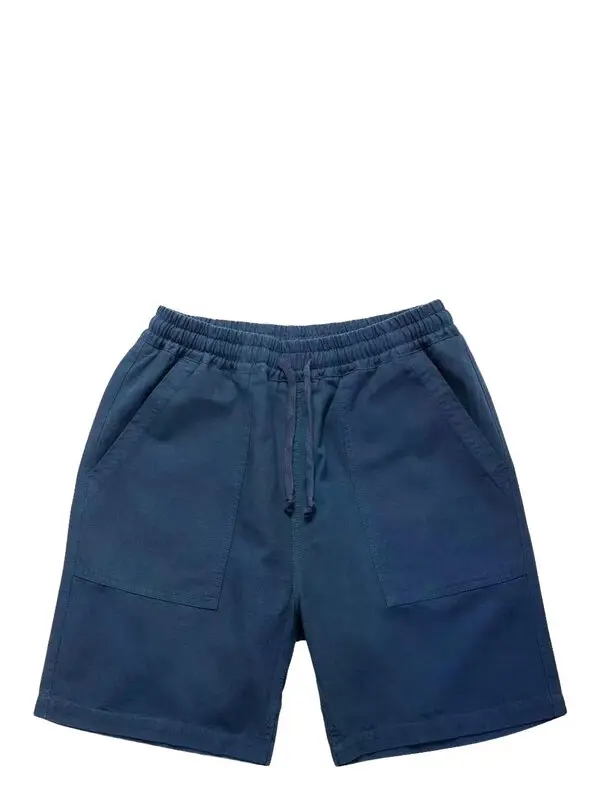 SERVICE WORKS Logo-patch Drawstring Shorts - Blue