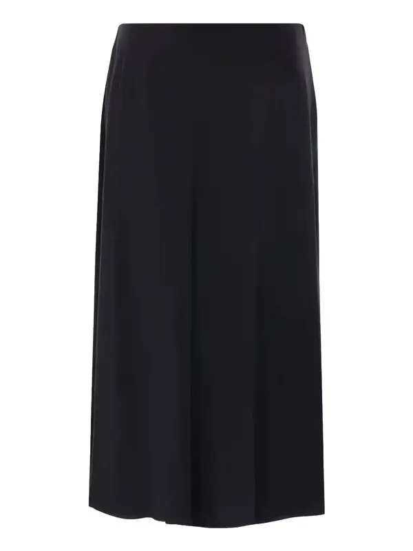 THE ROW Silk Straight Skirt - Black