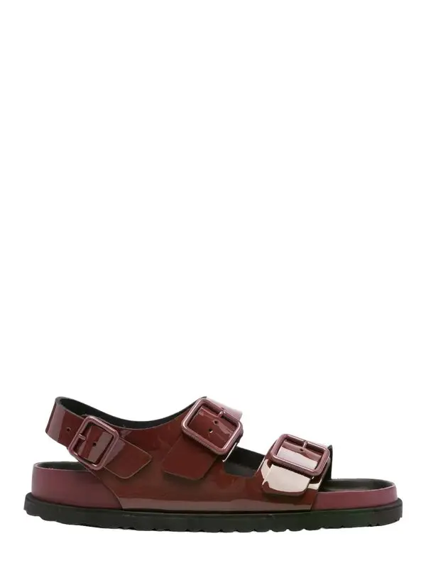BIRKENSTOCK Milano Patent-leather Buckle Sandals - Purple