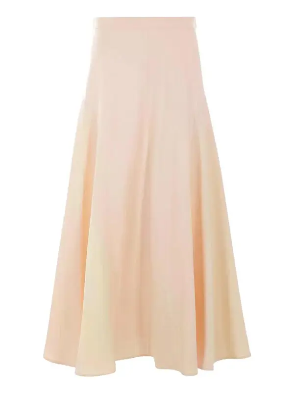 Loro Piana Flared Silk Skirt - Pink