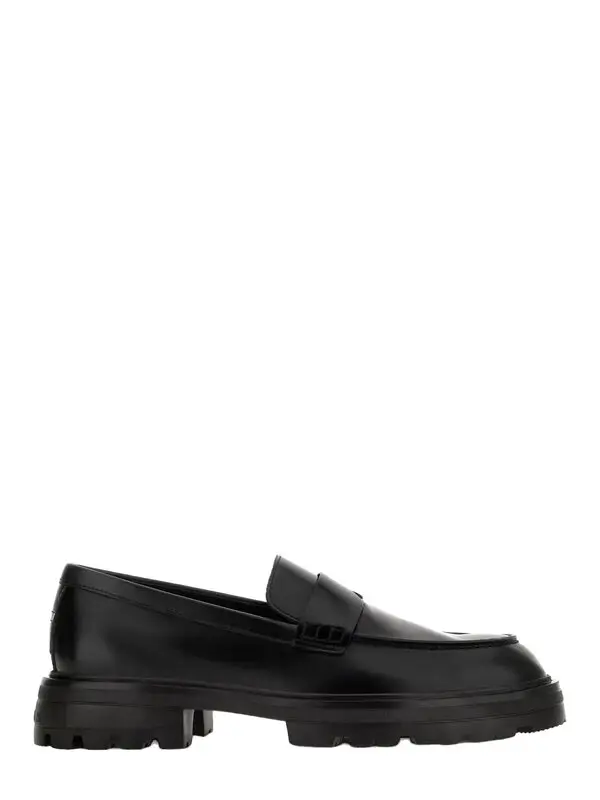 Hogan Round-toe Loafers - Black