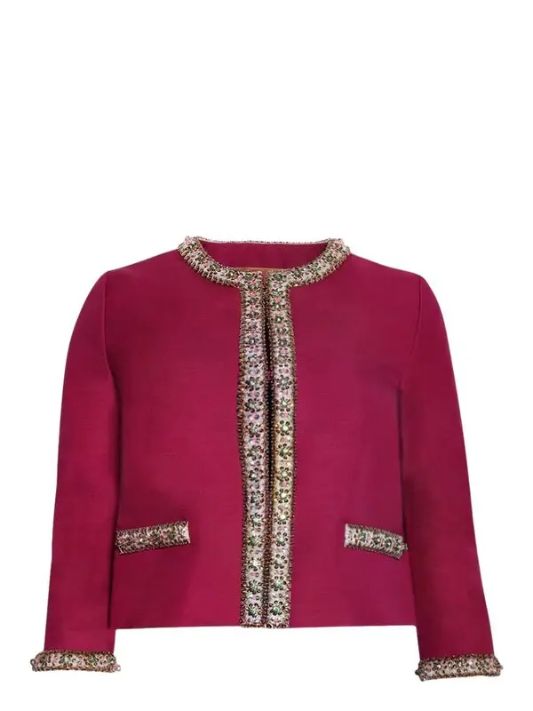 Valentino Garavani Embellished-border Jacket - Red