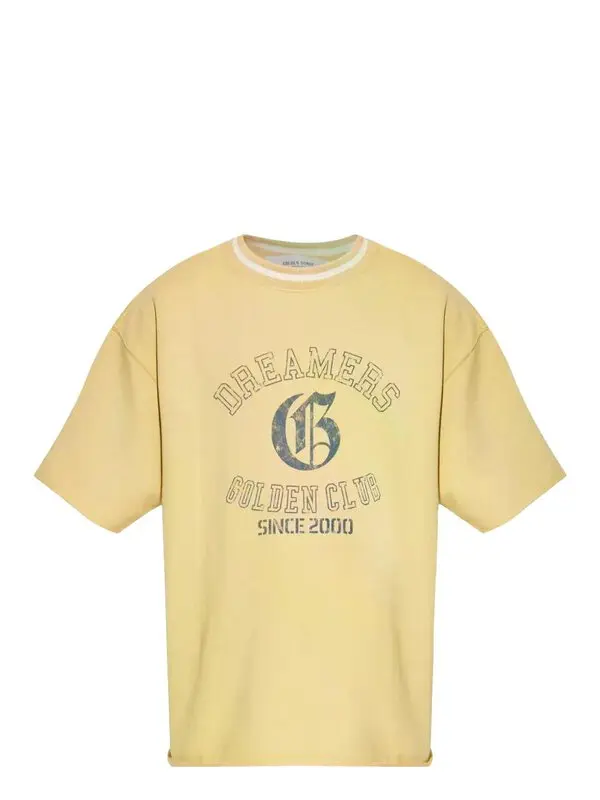 GOLDEN GOOSE Graphic-print Short-sleeve Sweatshirt - Yellow